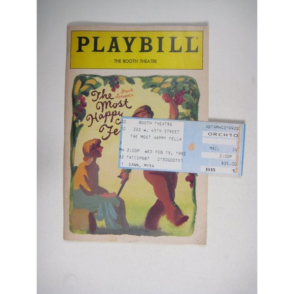 Other | The Most Happy Fella Original Playbill 1992 Spiro Malas Liz ...
